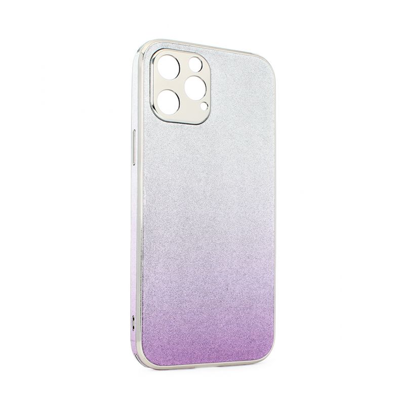 Maskica Glass Glitter za iPhone 12 Pro Max 6.7 ljubicasta