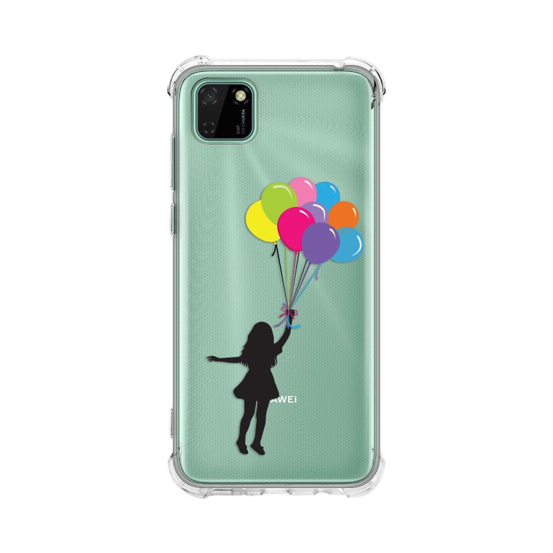 Maskica Silikonska Ice Cube Print za Huawei Y5p Girl With Baloons