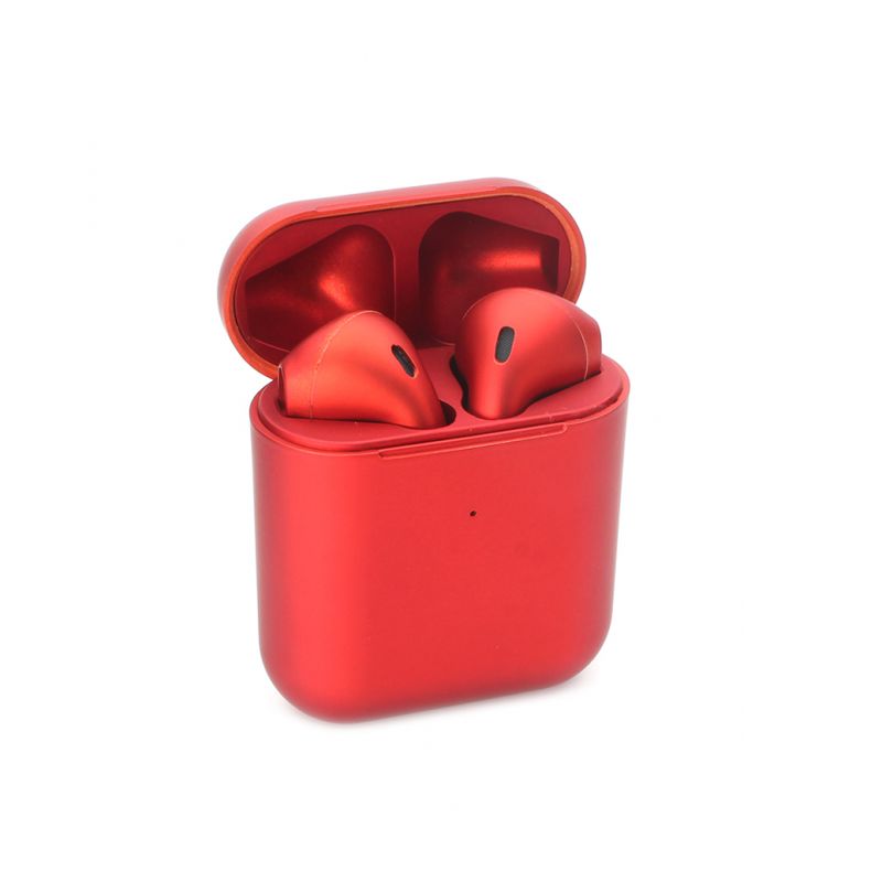 Bluetooth slusalice Airpods Inpods 900 metalik crvene