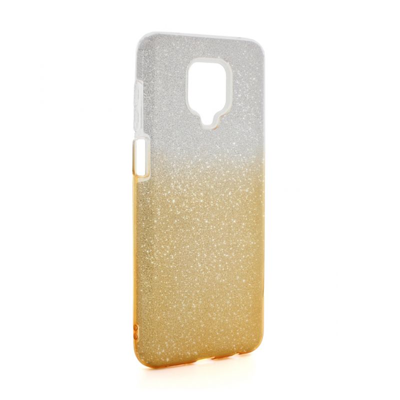 Maskica Double Crystal Dust za Xiaomi Redmi Note 9 Pro/Note 9 Pro Max/Note 9S zuto srebrna