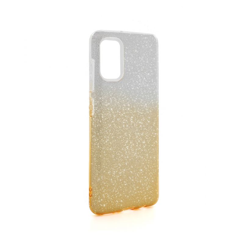 Maskica Double Crystal Dust za Samsung A415F Galaxy A41 zuto srebrna