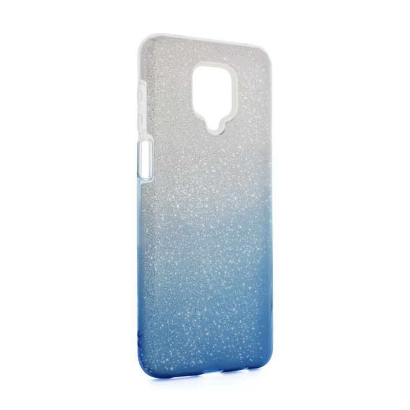 Maskica Double Crystal Dust za Xiaomi Redmi Note 9 Pro/Note 9 Pro Max/Note 9S plavo srebrna