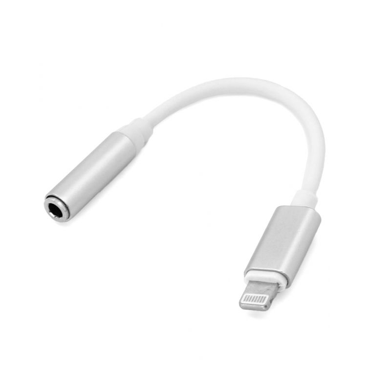 Adapter za slusalice iP-11 iPhone lightning na 3.5mm srebni