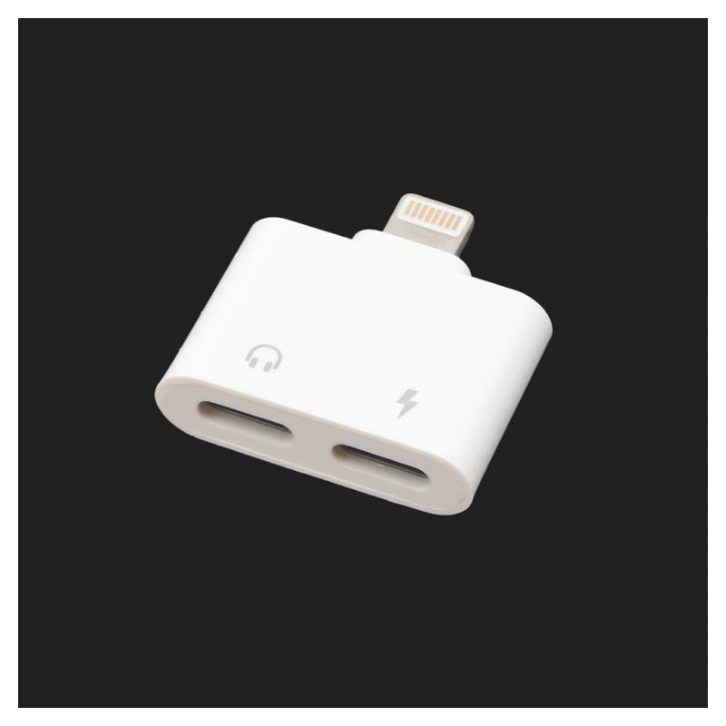 Adapter za slusalice i punjenje W5 iPhone lightning beli
