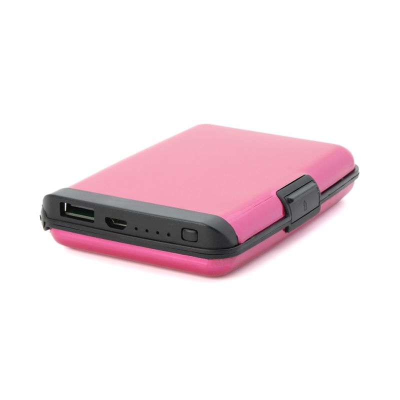 Back up baterija novcanik 2500 mAh pink