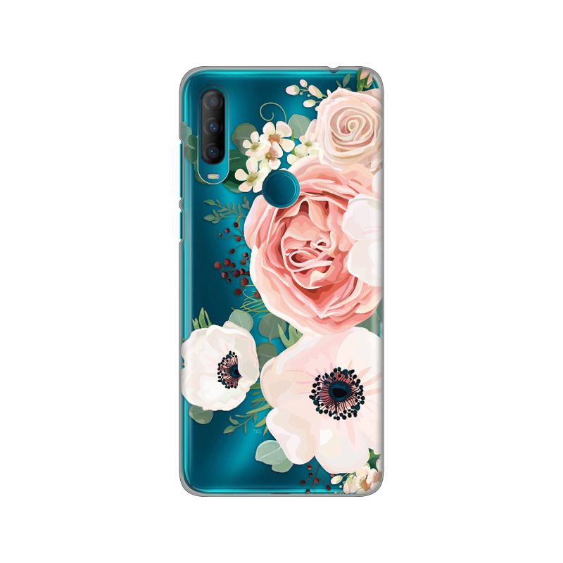 Maskica Silikonska Print Skin za Alcatel 1S 2020/5028D/A1 Alpha 20 Luxury Pink Flowers