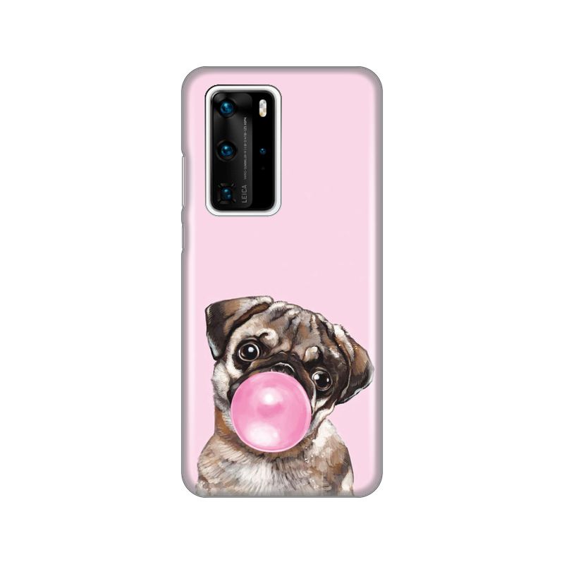 Maskica Silikonska Print za Huawei P40 Pro Pink Dog Bubble