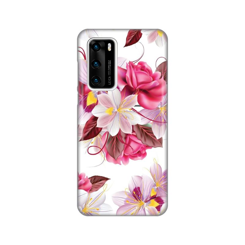 Maskica Silikonska Print za Huawei P40 Flowers Bouquet