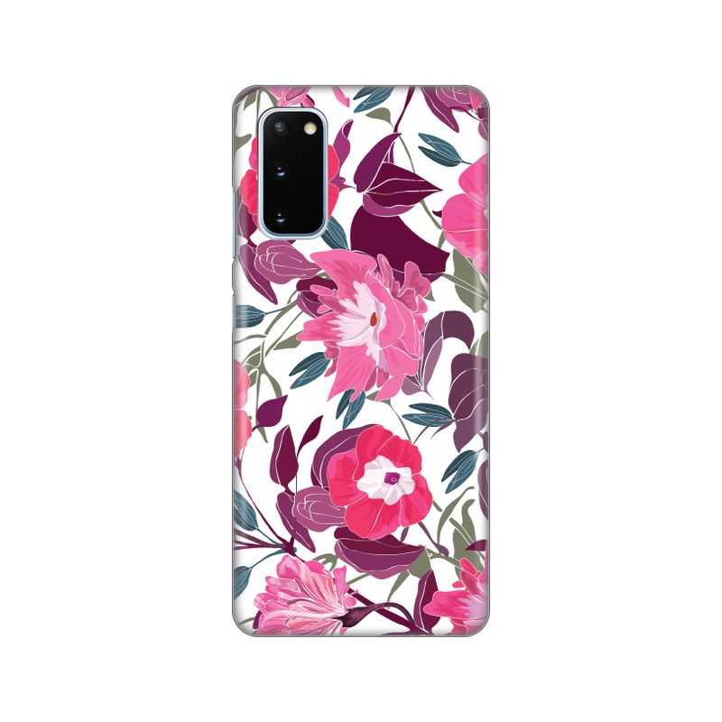Maskica Silikonska Print za Samsung G980F Galaxy S20 Pink Flowers