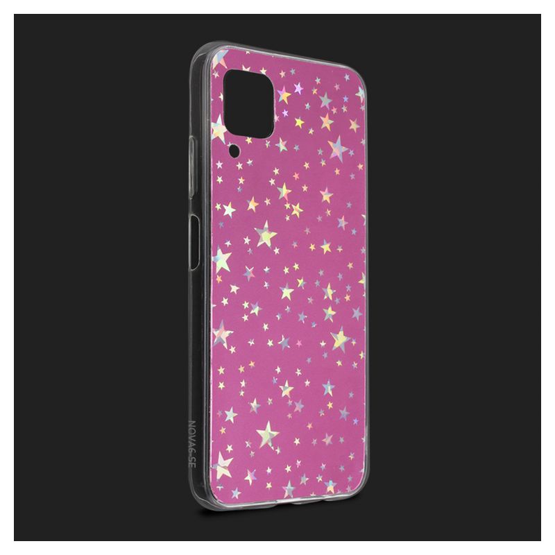 Maskica Pattern Star za Huawei P40 Lite/Nova 6 SE pink