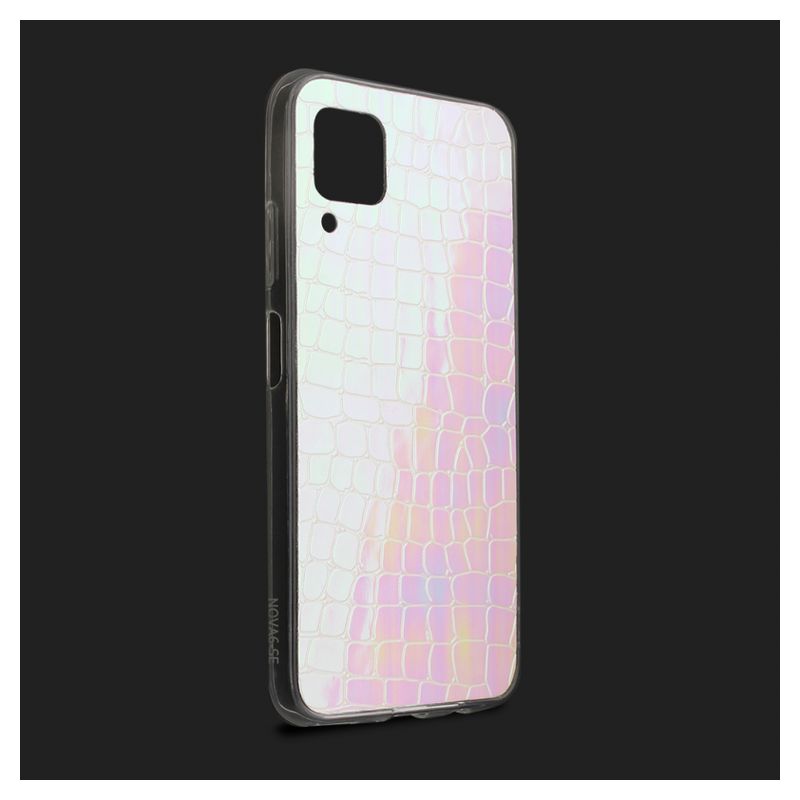 Maskica Pattern Square za Huawei P40 Lite/Nova 6 SE bela