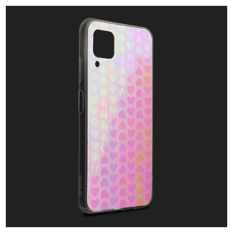 Maskica Pattern Heart za Huawei P40 Lite/Nova 6 SE roze