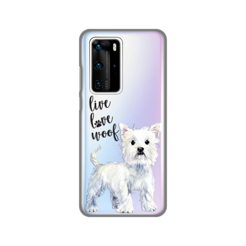 Maskica Silikonska Print Skin za Huawei P40 Pro Live Love Woof