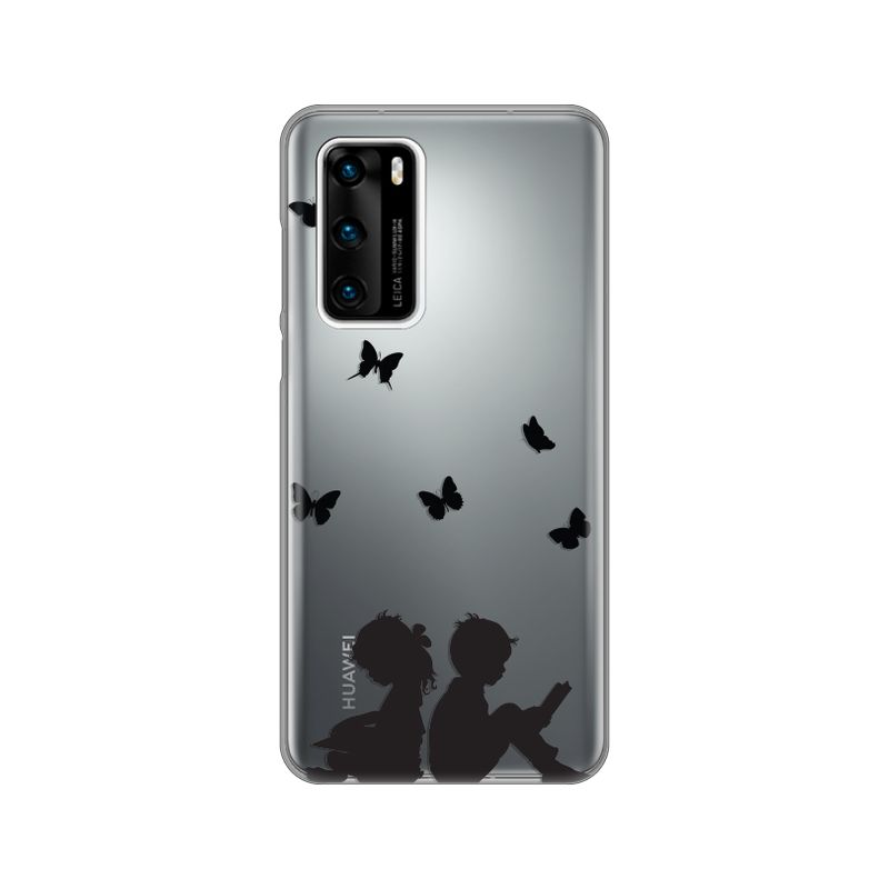 Maskica Silikonska Print Skin za Huawei P40 Boy And Girl Reading