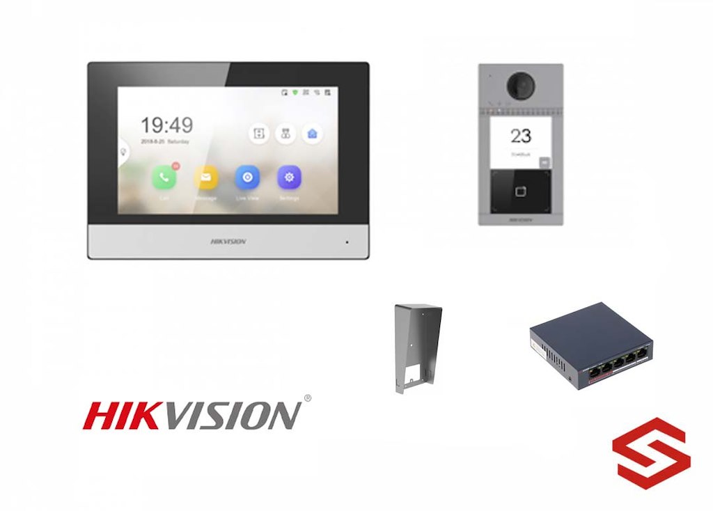 Hikvision Komplet video interfona sa integrisanom kontrolom pristupa 1 na 1