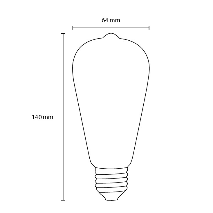 LED filament sijalica dimabilna toplo bela 6W