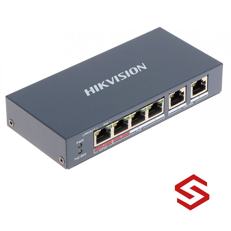 Hikvision Megabitni PoE Switch DS-3E0106HP-E