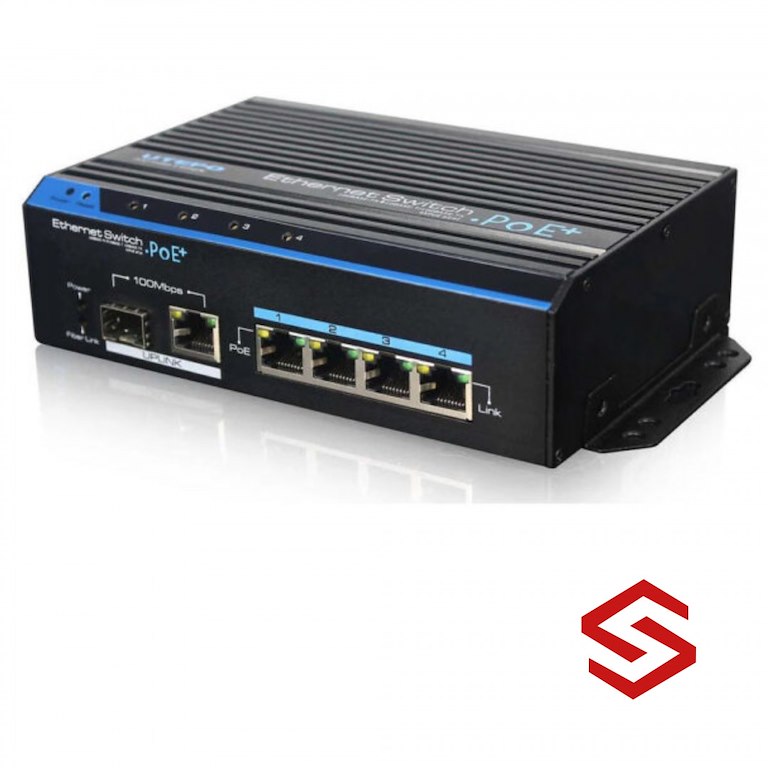 Ansec Industrijski 4-Portni Megabitni PoE Switch