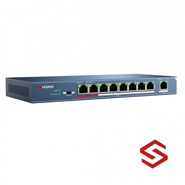 Hikvision Megabitni PoE Switch DS-3E0109P-E/M