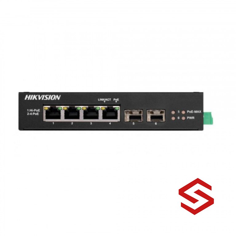 Hikvision switch DS-3T0506HP-E/HS 4 porta