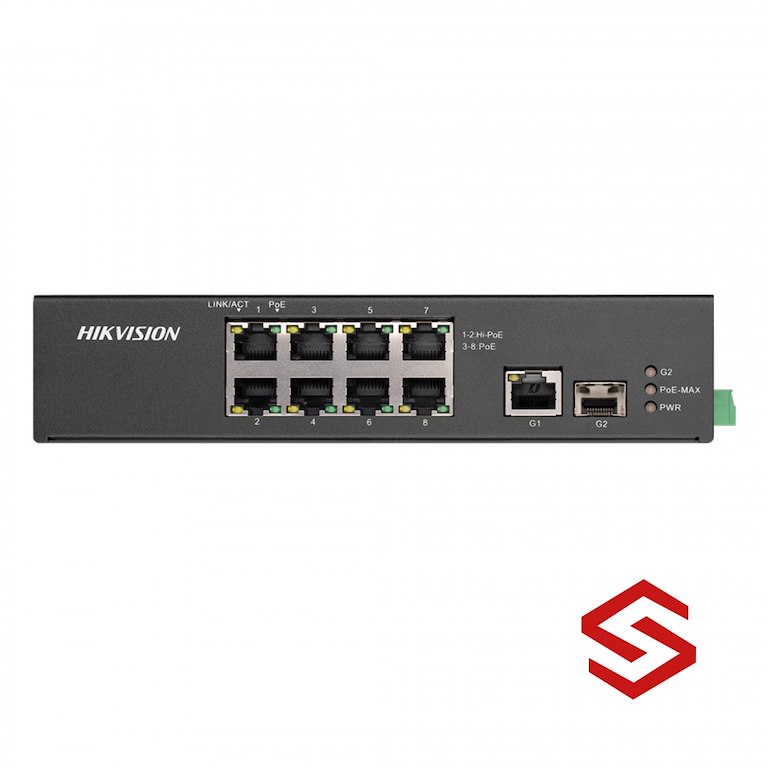 Hikvision switch DS-3T0310HP-E/HS 8 porta