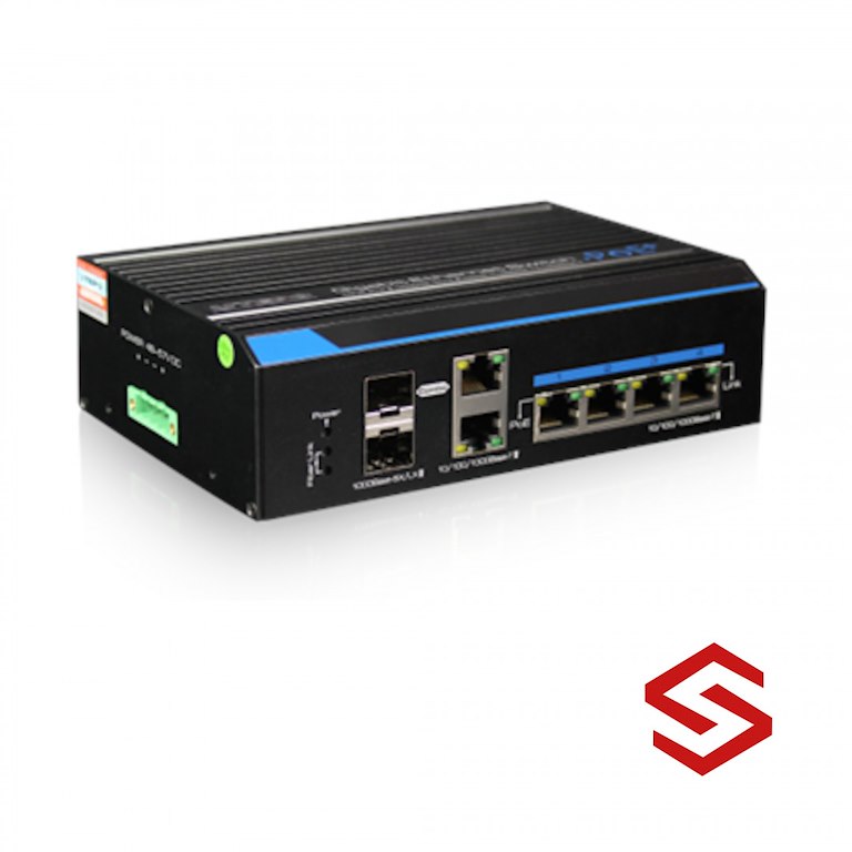 Ansec Industrijski 4-Portni Gigabitni PoE Switch AS-4P2SG