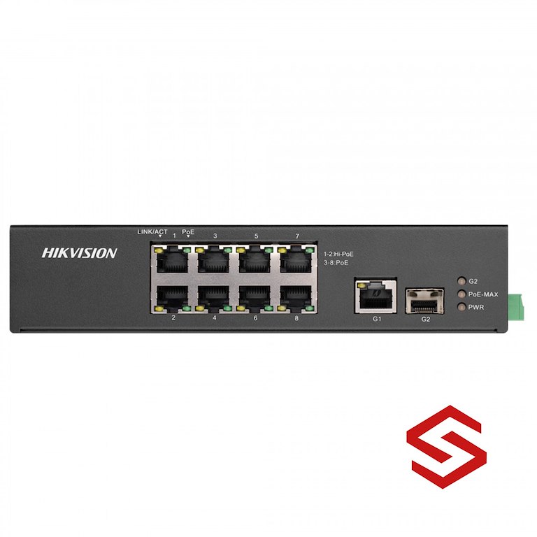 Hikvision switch DS-3T0510HP-E/HS 8 porta