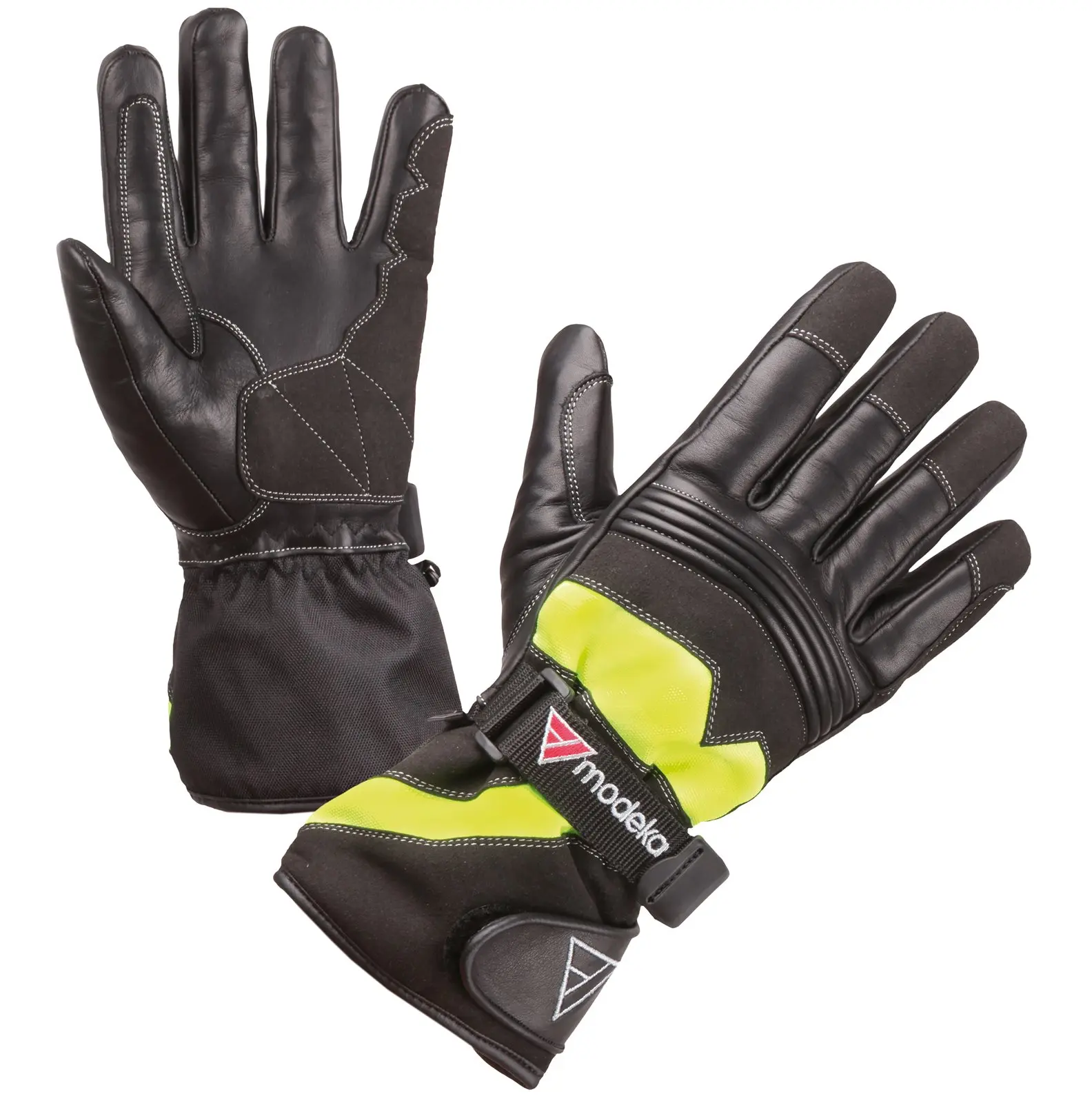 Modeka Freeze crne-fluo kožne zimske rukavice