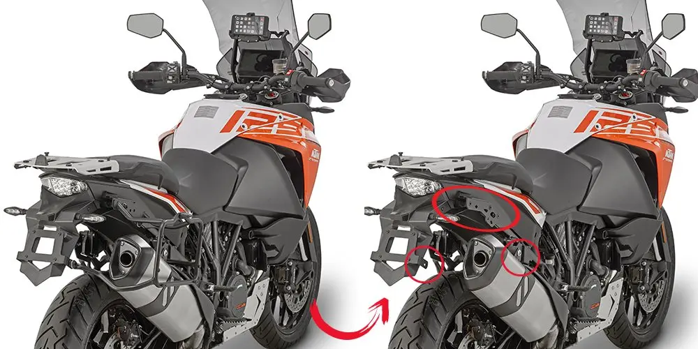 NOSAČ BOČNIH KOFERA KLR7706-PLR7706 KTM 1190 ADVENTURE 2013-16