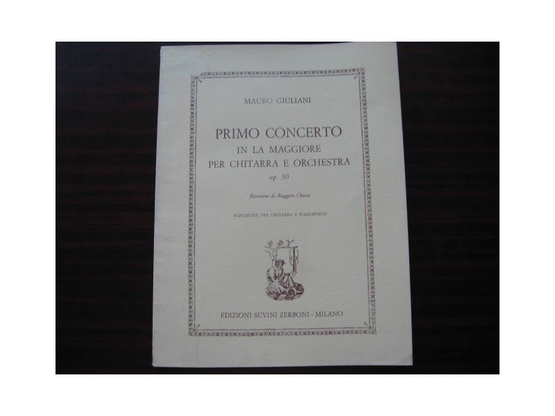 PRIMO KONCERTO in la maggiore per chitarra e orchestra