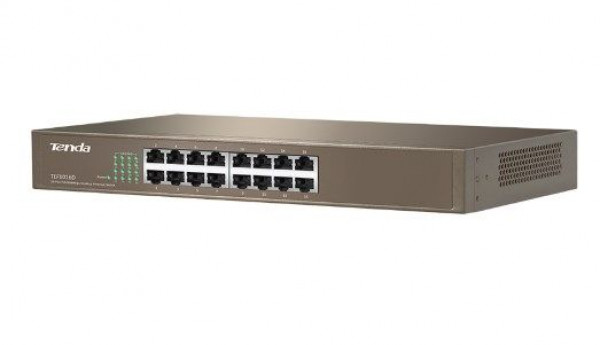 Tenda TEF1016D LAN 16-Port 10/100 Switch RJ45 ports Rackmount