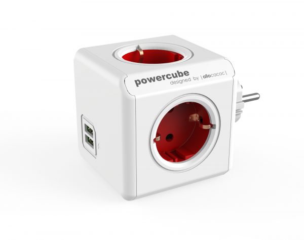 Allocacoc (1202RD/DEOUPC) PowerCube Original USB 4xšuko+2USB 5V/2.1A