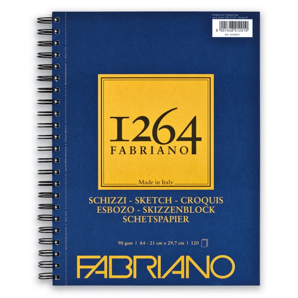 Fabriano BLOK SKETCHES SPIRALA A4 120L 90g (NATURAL GRAIN) 1264 FABRIANO