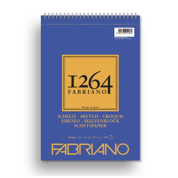 Fabriano BLOK SKETCHES SPIRALA GORE A3 120L 90g (NATURAL GRAIN) 1264 FABR