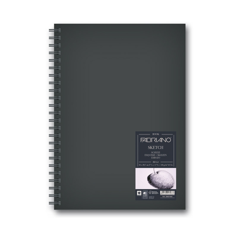 Blok Sketch book spirala 15x15cm 80L 110g Fabriano 28001515