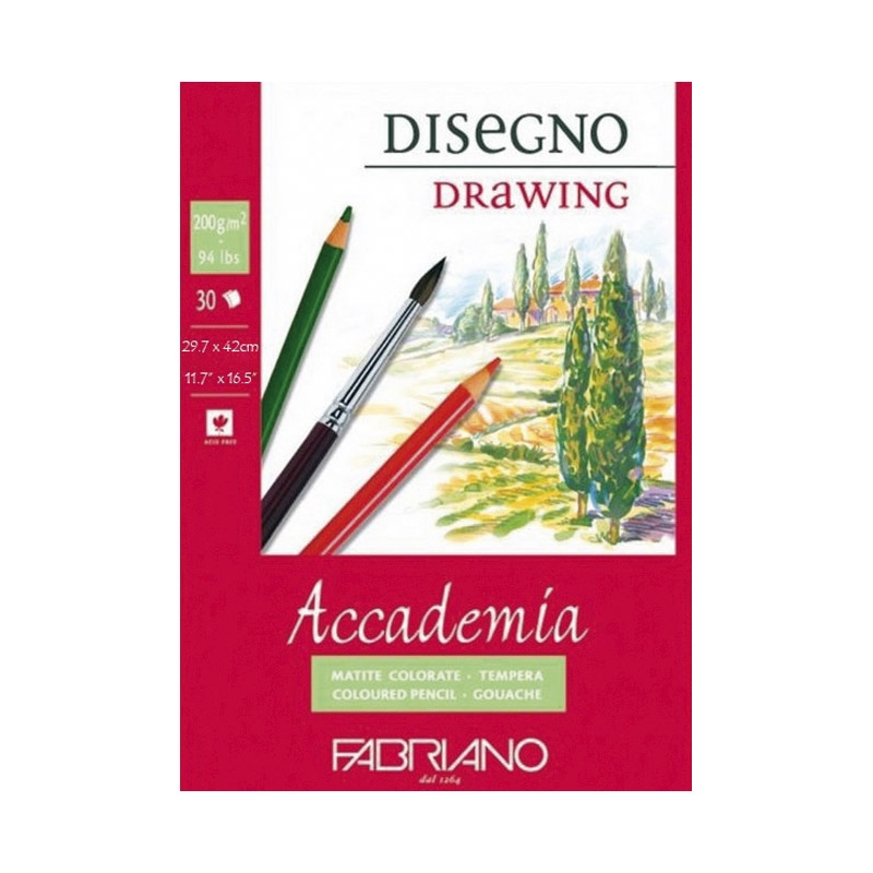 Blok accademia disegno drawing 29,7x42cm 30L 200g Fabriano 41202942