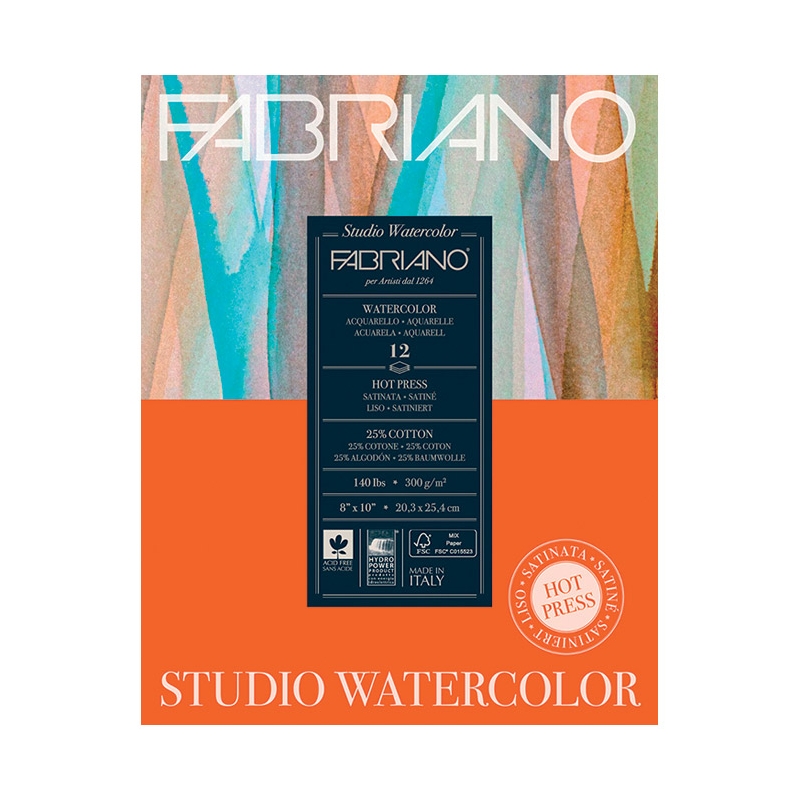 Blok Studio watercolour 28x35,6cm 12L 300g Fabriano 19123003