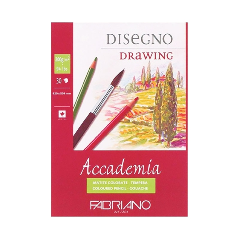 BLOK ACCADEMIA DISEGNO DRAWING 42X59,4CM 30L 200G FABRIANO 41204259