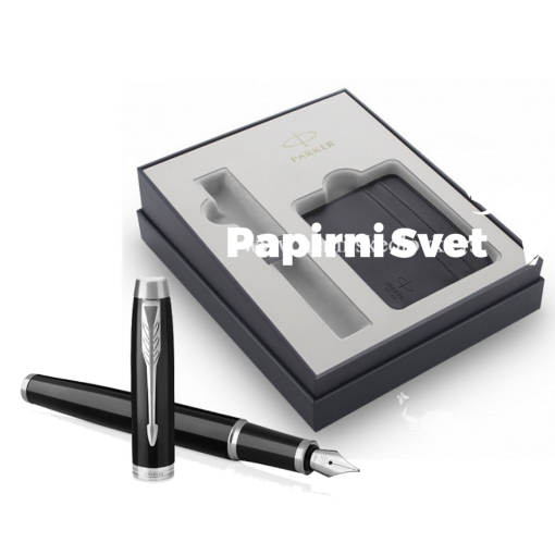 PARKER ROYAL IM Black CT set Naliv pero + card holder PK68307