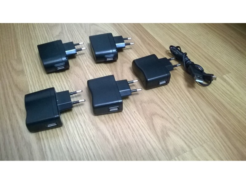 5 punjaca sa usb ulazom za napon 1 kablic usb ispravni