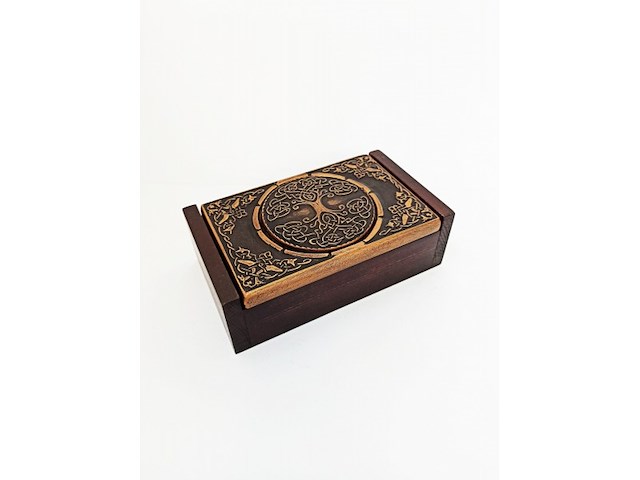 Drvena kutija za nakit: DRVO ŽIVOTA ručni rad