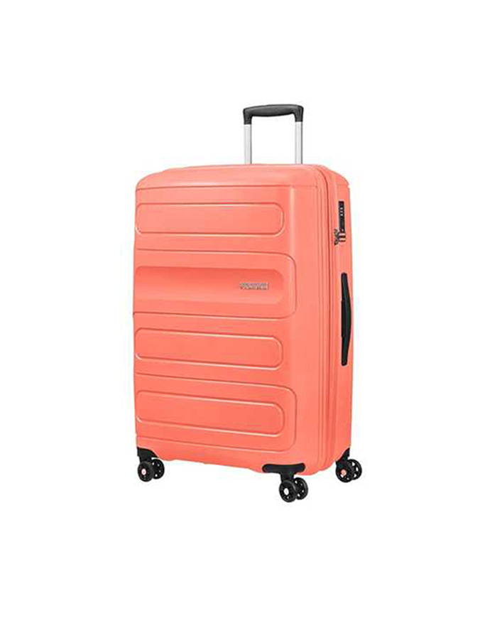 KOFER SUNSIDE-SPINNER 77/28 EXP LIVING CORAL RED TROLLEY American Tourister