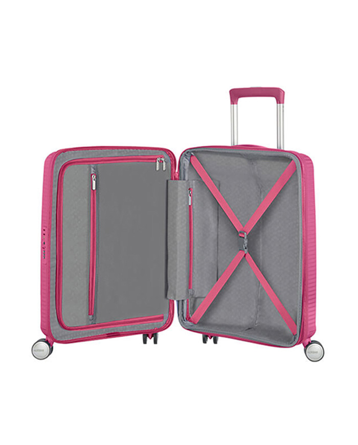 KOFER SOUNDBOX-SPINNER 55/20 MAGENTA PURPLE TROLLEY American Tourister