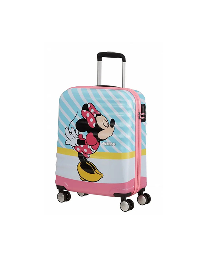 KOFER MINNIE KISS SMALL WAVEBREAKER PINK TROLLEY American Tourister