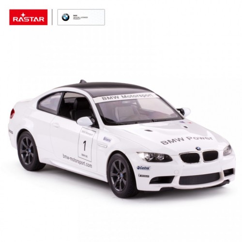 Automobil RC Rastar BMW M3 sa volanom 1:14 beli