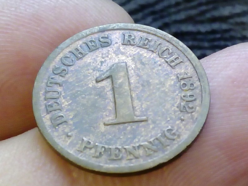 1 pfennig 1892 J