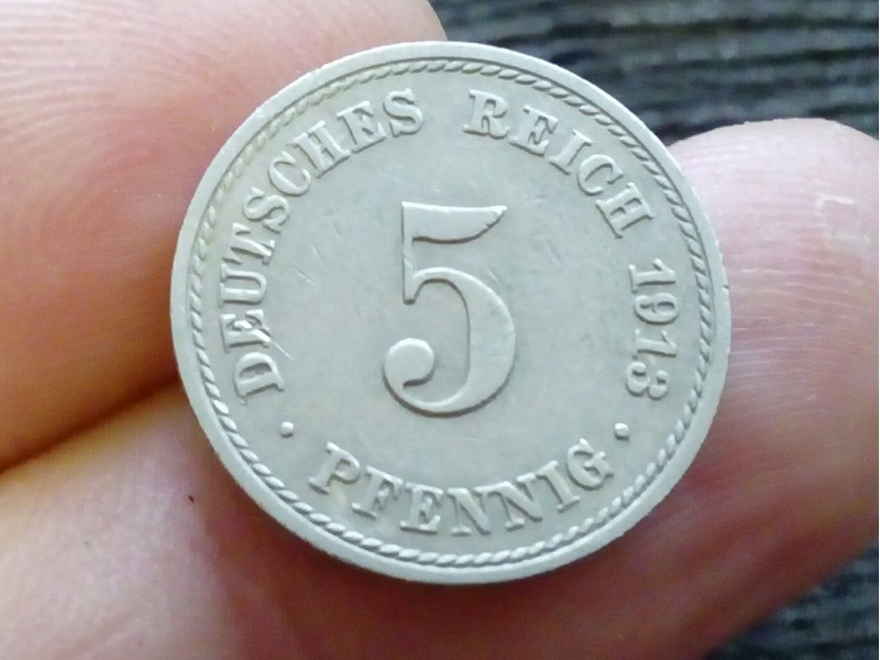 5 pfennig 1913 A