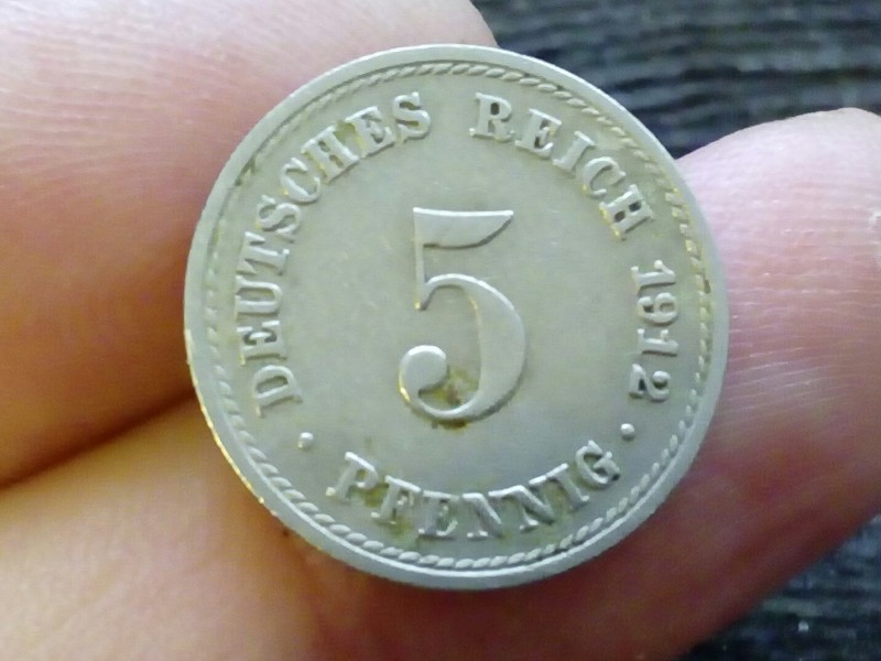 5 pfennig 1912 A