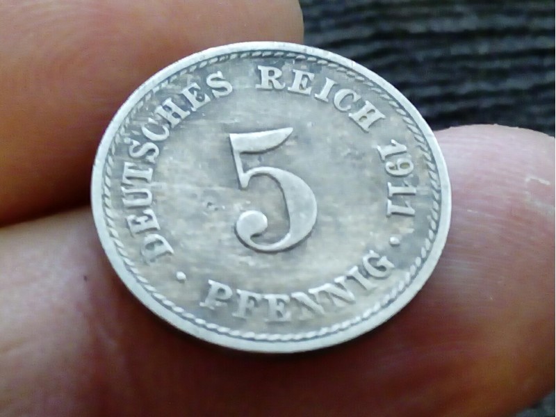 5 pfennig 1911 A