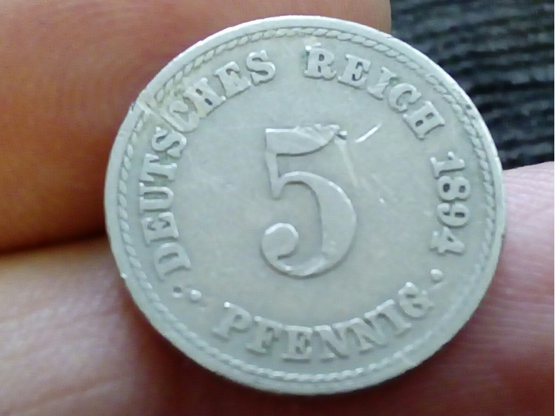 5 pfennig 1894 A